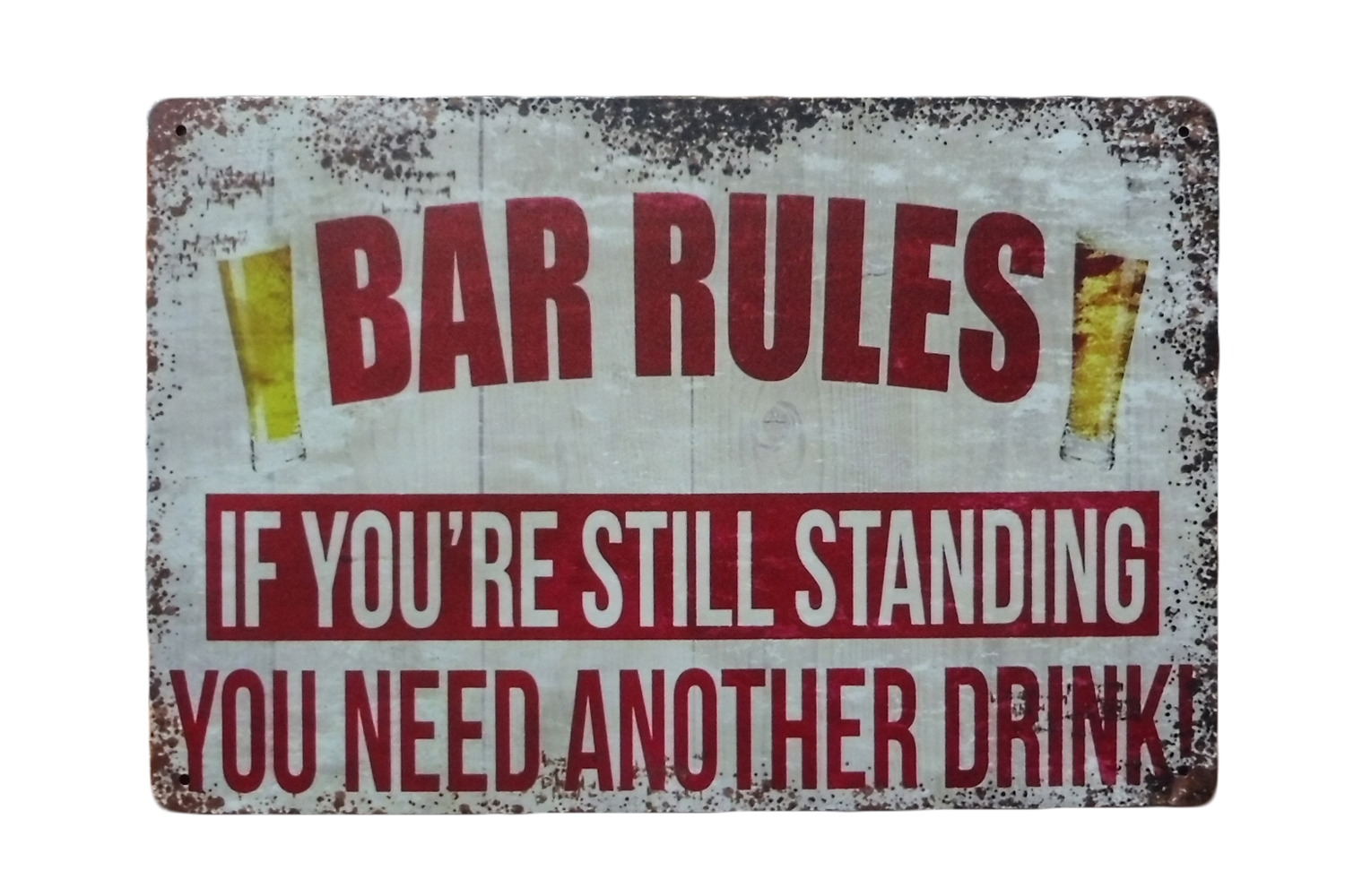 Bar Rules metalen bord | Wanddecoratie | Cave & Garden