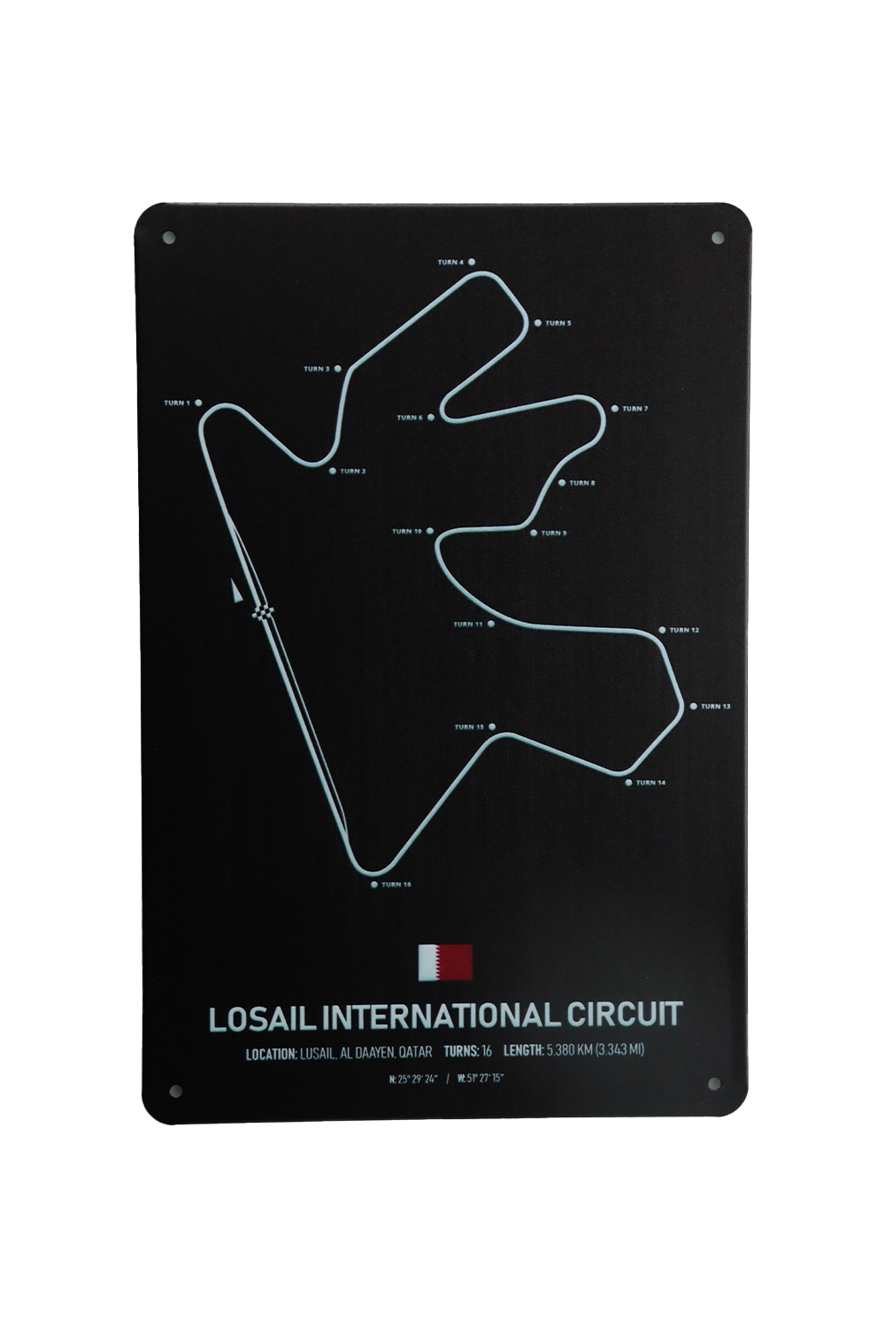 Losail International Circuit Metalen borden | Formule 1