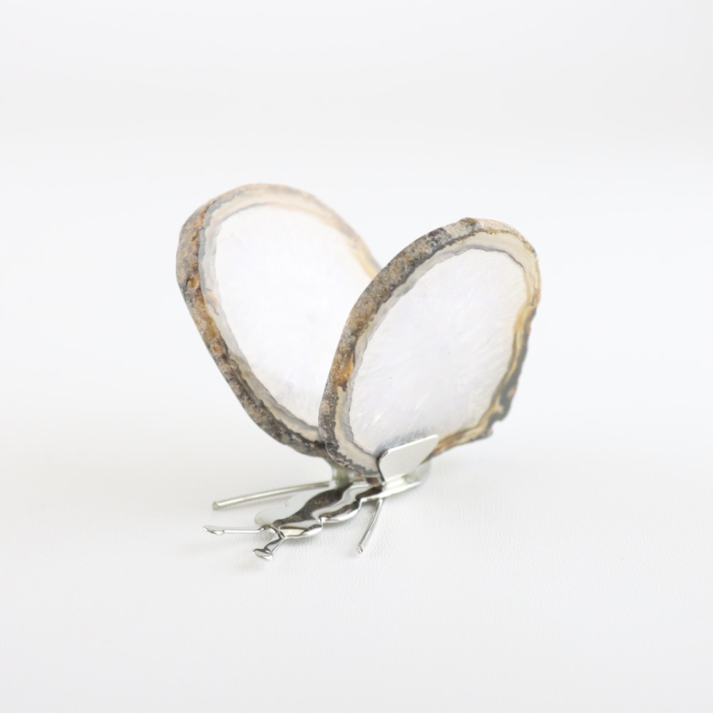 Witte Agaat Edelsteen Vlinder | Edelstenen | Vlinders