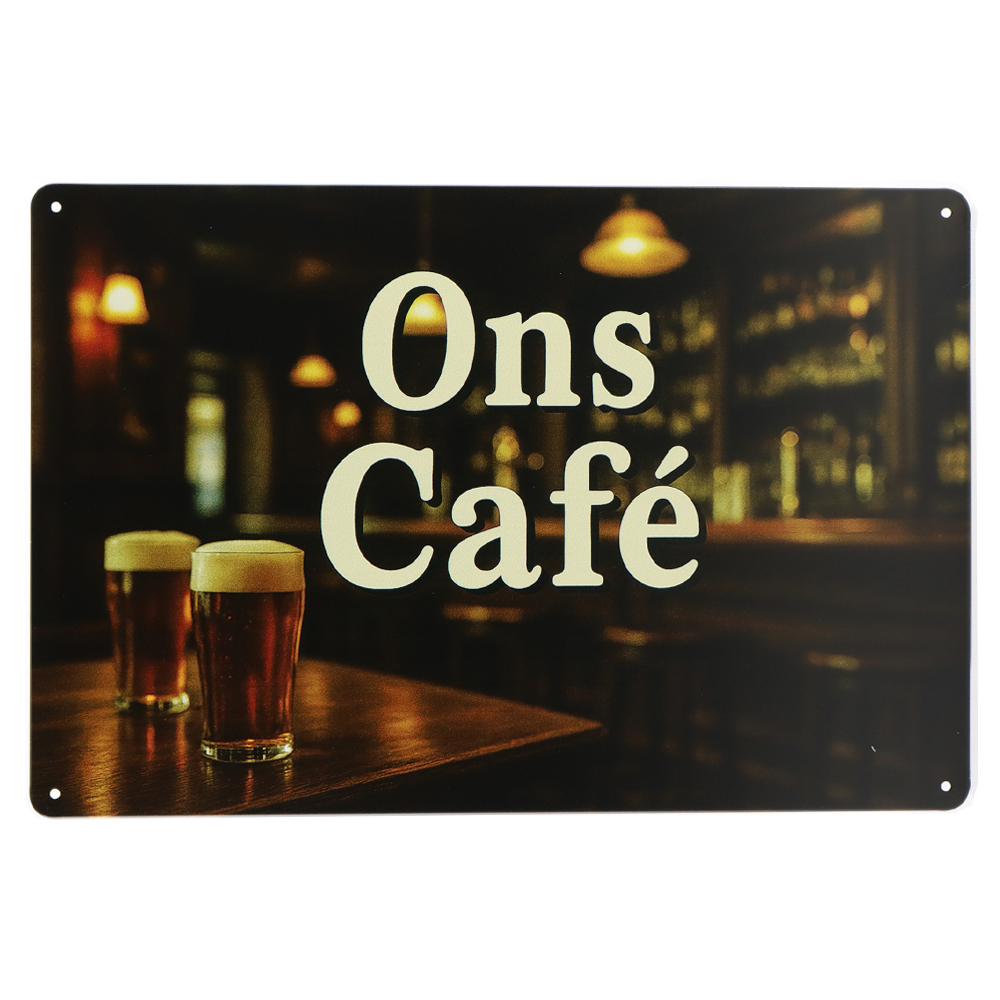 Ons cafe Metalen borden | Wandborden | Cave & Garden